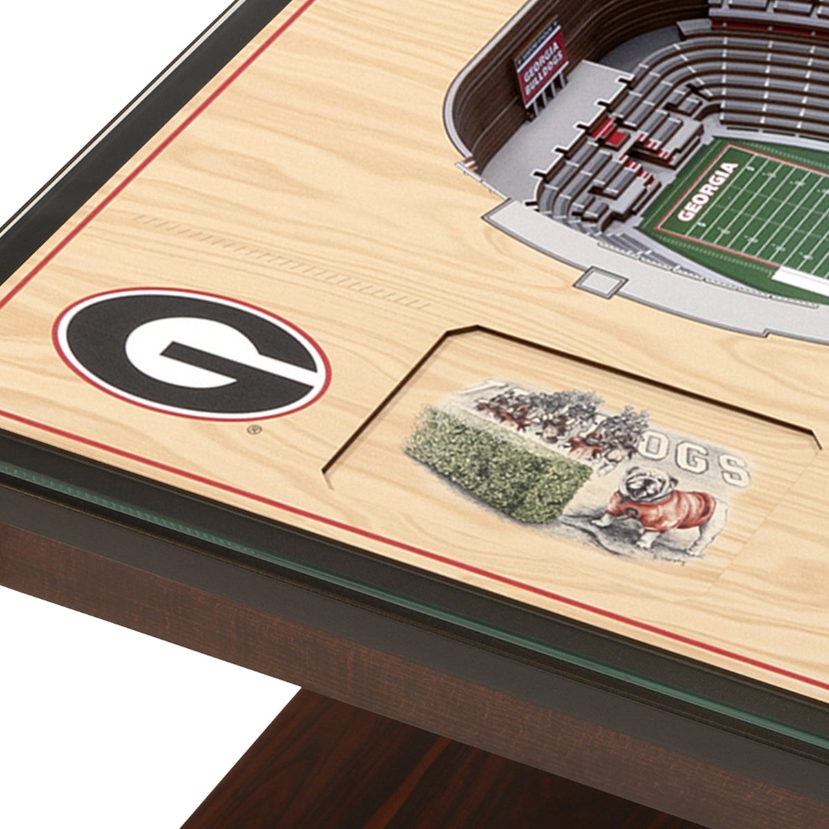 Georgia Bulldogs | 3D Stadium View | Lighted End Table | Wood – Fandoms