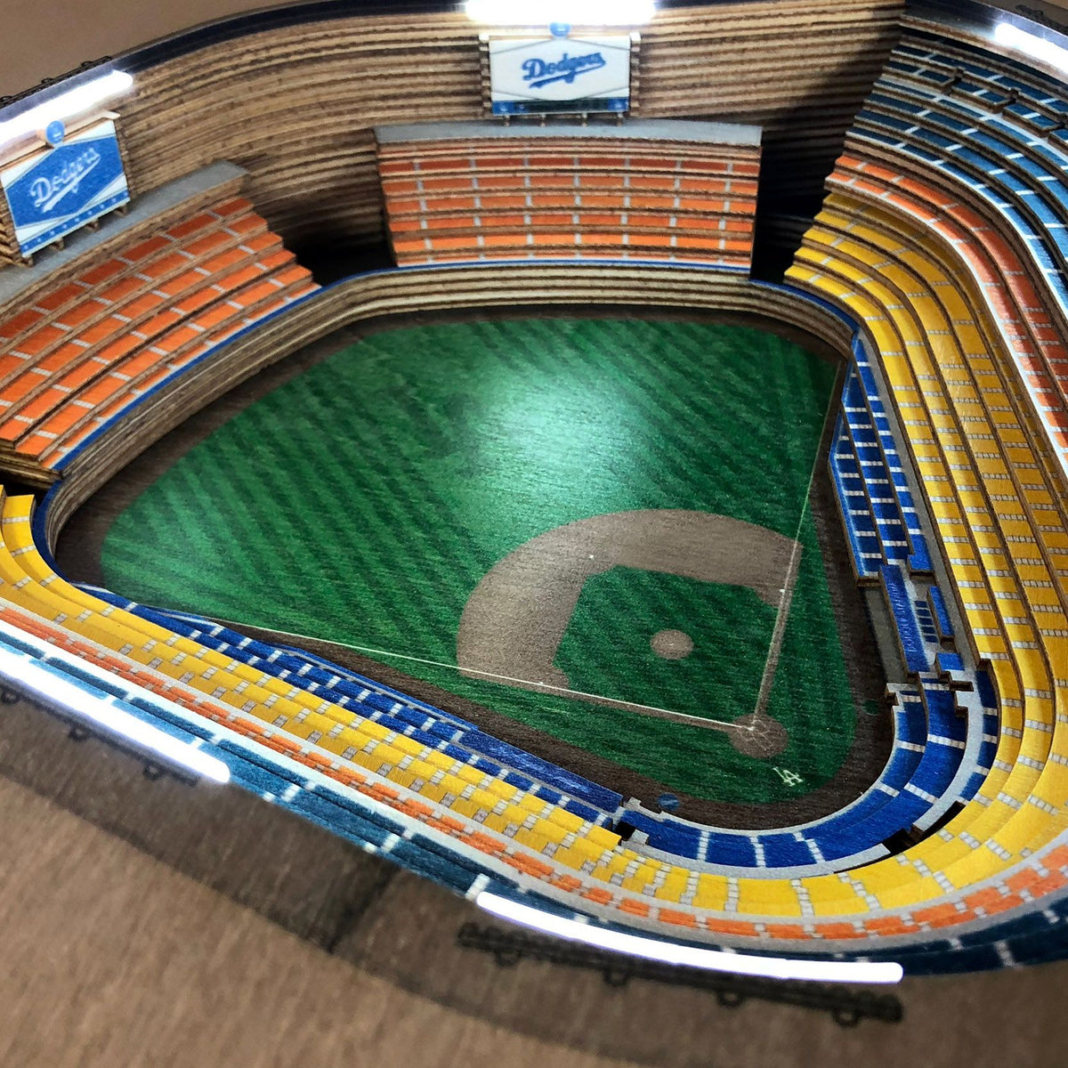 Los Angeles Dodgers | 3D Stadium View | Lighted End Table | Wood – Fandoms