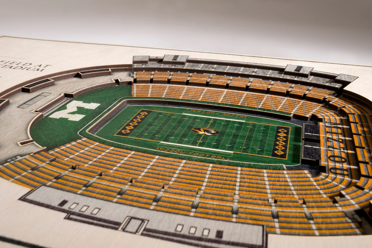 Missouri Tigers | 3D Stadium View | Faurot Field | Wall Art | Wood | 5 ...