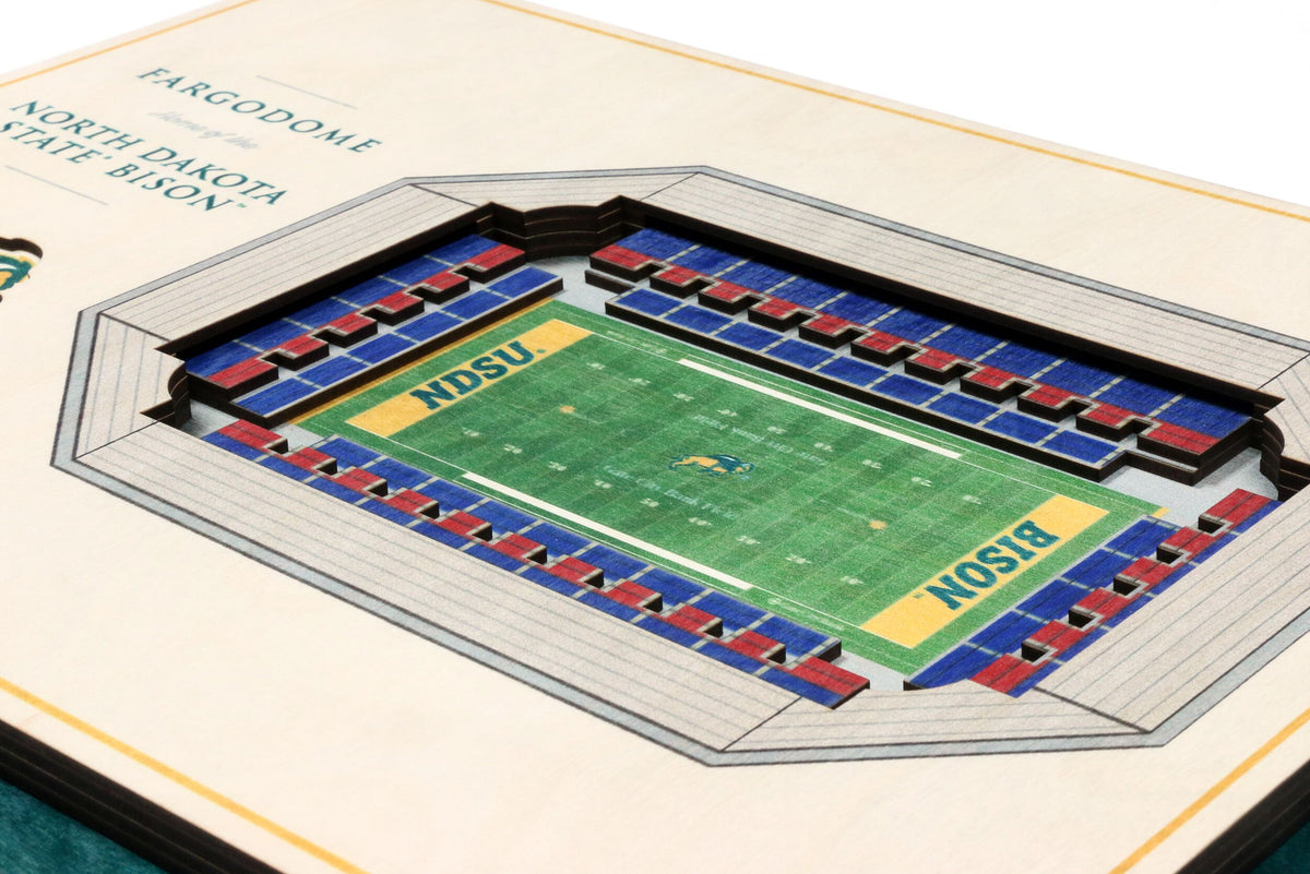 North Dakota State Bison | 3D Stadium View | Fargodome | Wall Art | Wo ...