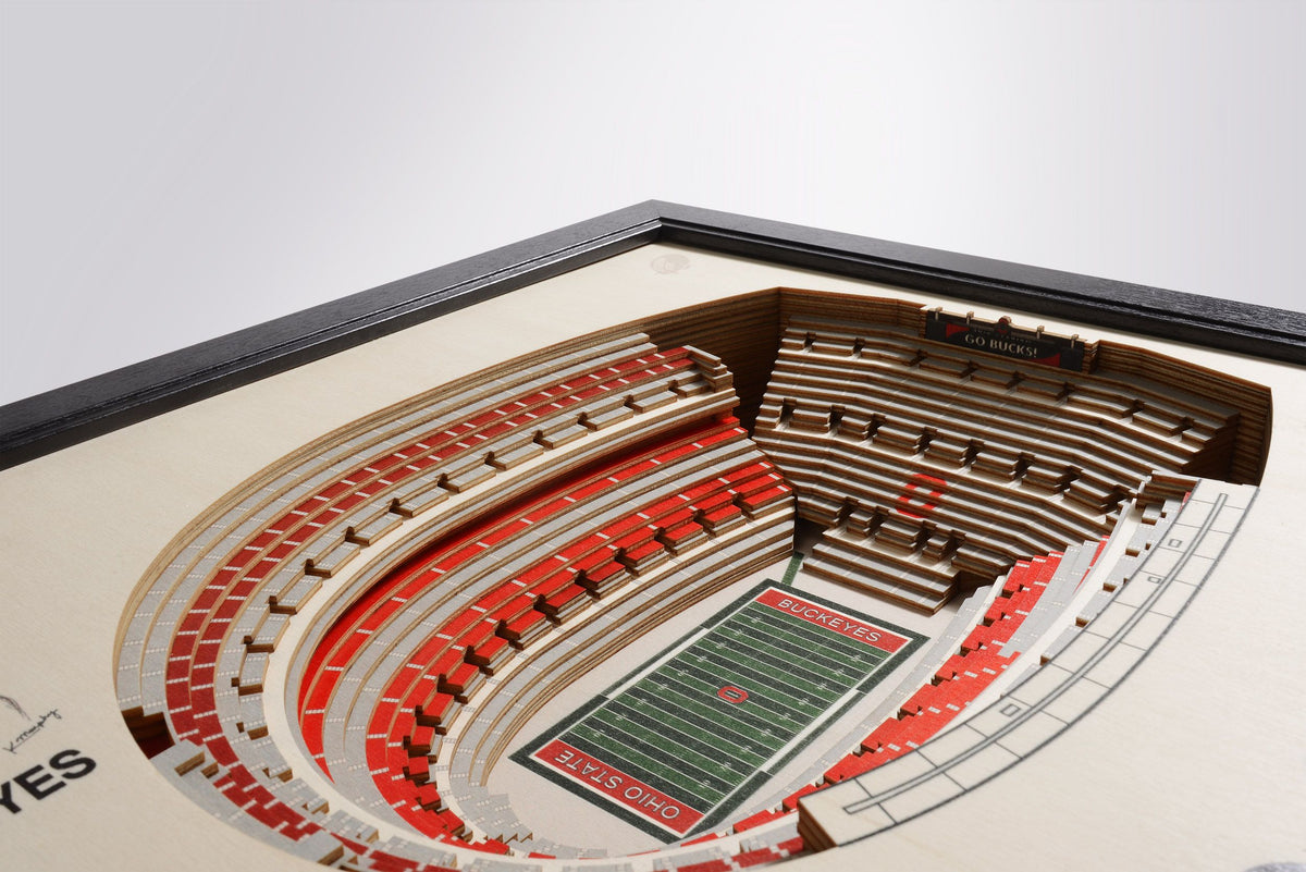 Ohio State Buckeyes | 3D Stadium View | Ohio Stadium | Wall Art | Wood ...