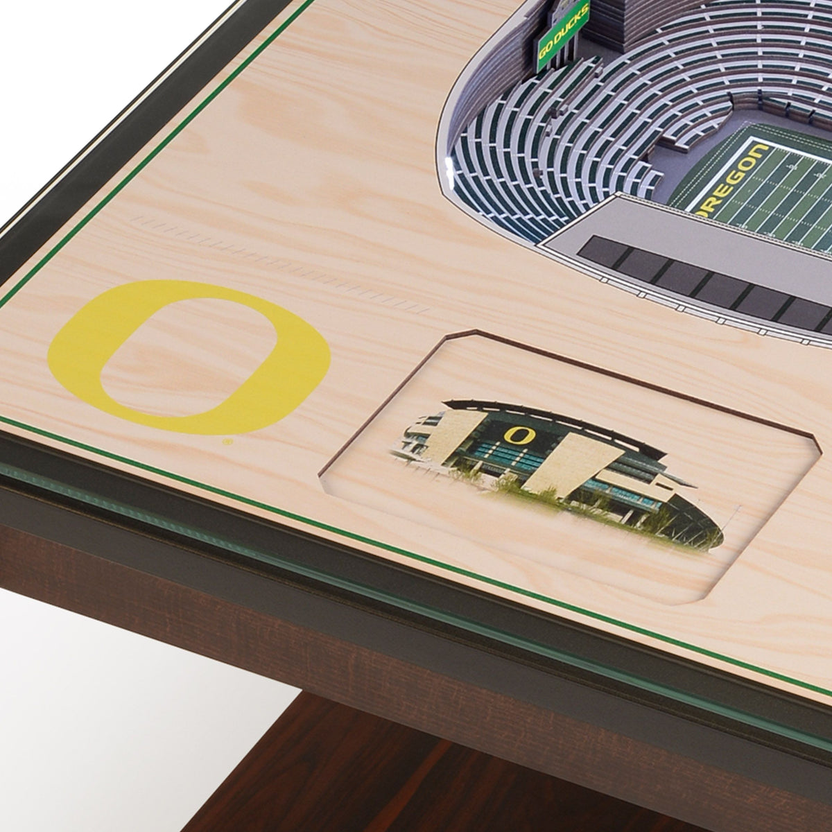 Oregon Ducks | 3D Stadium View | Lighted End Table | Wood – Fandoms