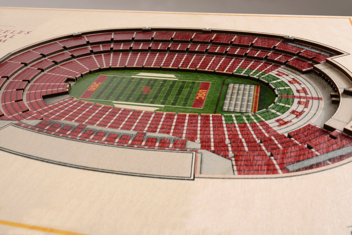USC Trojans | 3D Stadium View | Los Angeles Memorial Coliseum | Wall A ...