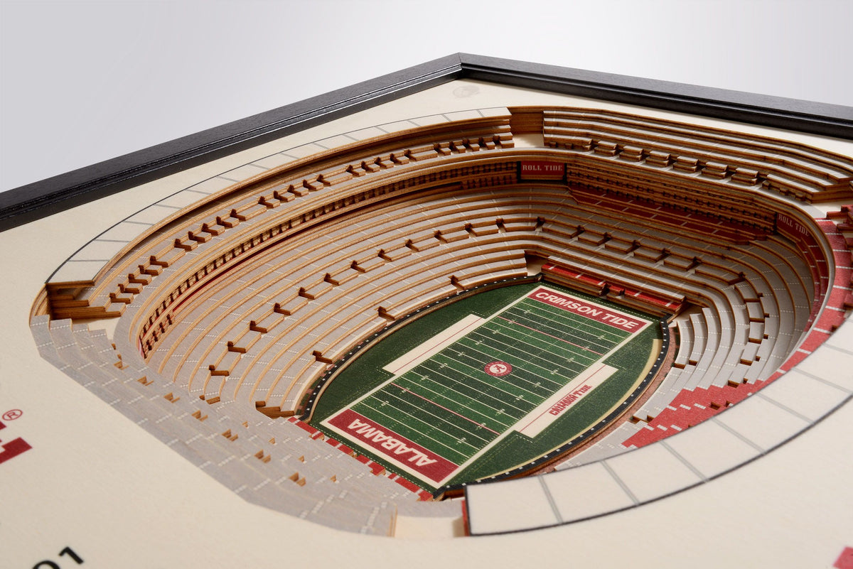 Alabama Crimson Tide | 3D Stadium View | Bryant Denny Stadium | Wall A ...